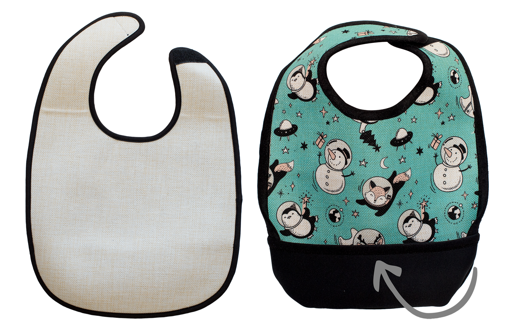 Sublimation Blank Baby Bib With Spill Pocket — 4 Pack – The Stainless Depot