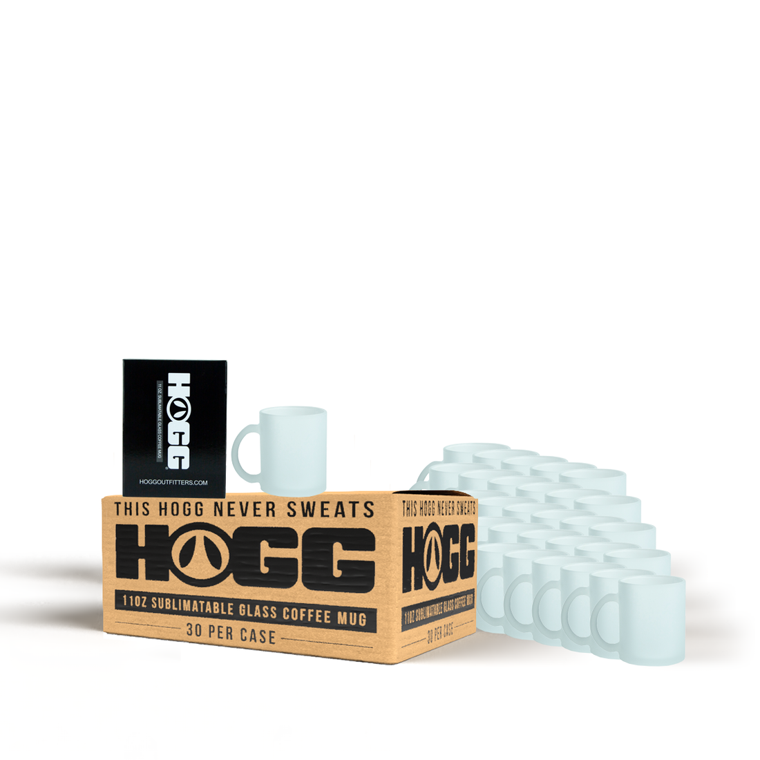 11oz Sublimatable Glass Coffee Mug Case (30 Units) - Matte – The ...