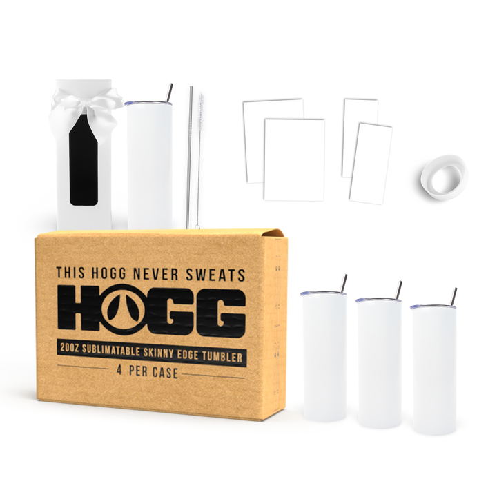 20oz SUBLIMATABLE SKINNY EDGE TUMBLER GIFT SET - 4 PACK – The Stainless ...