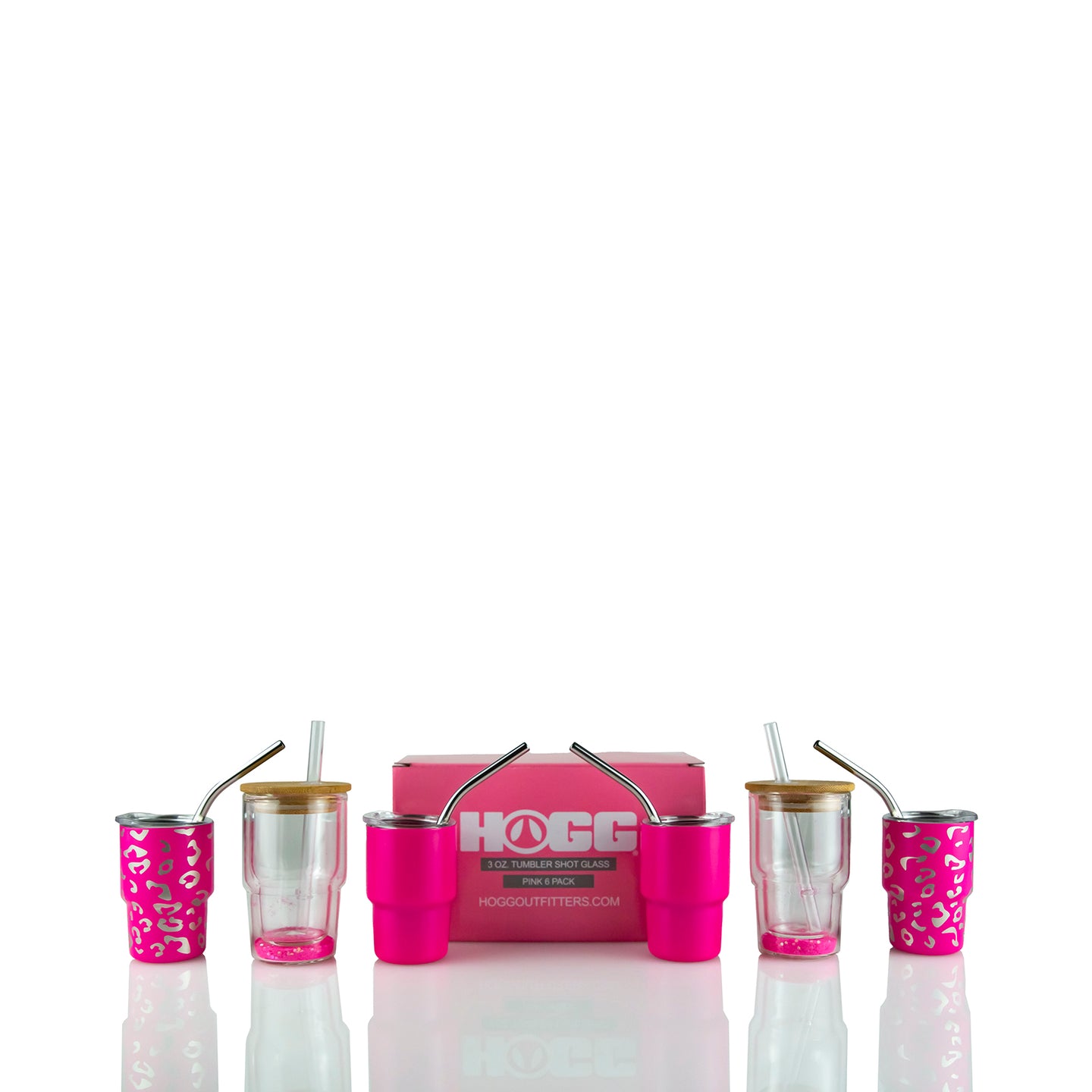 3oz TUMBLER SHOT GLASS 6 PACK - PINK – The Stainless Depot