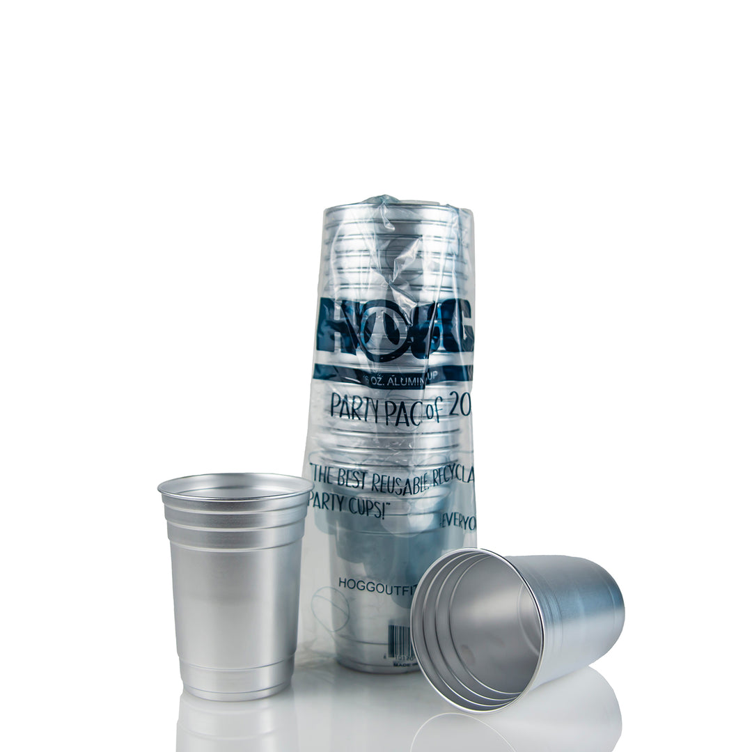 16oz ALUMINUM CUP - PARTY PACK OF 20 CASE (25 PACKS) – The Stainless Depot
