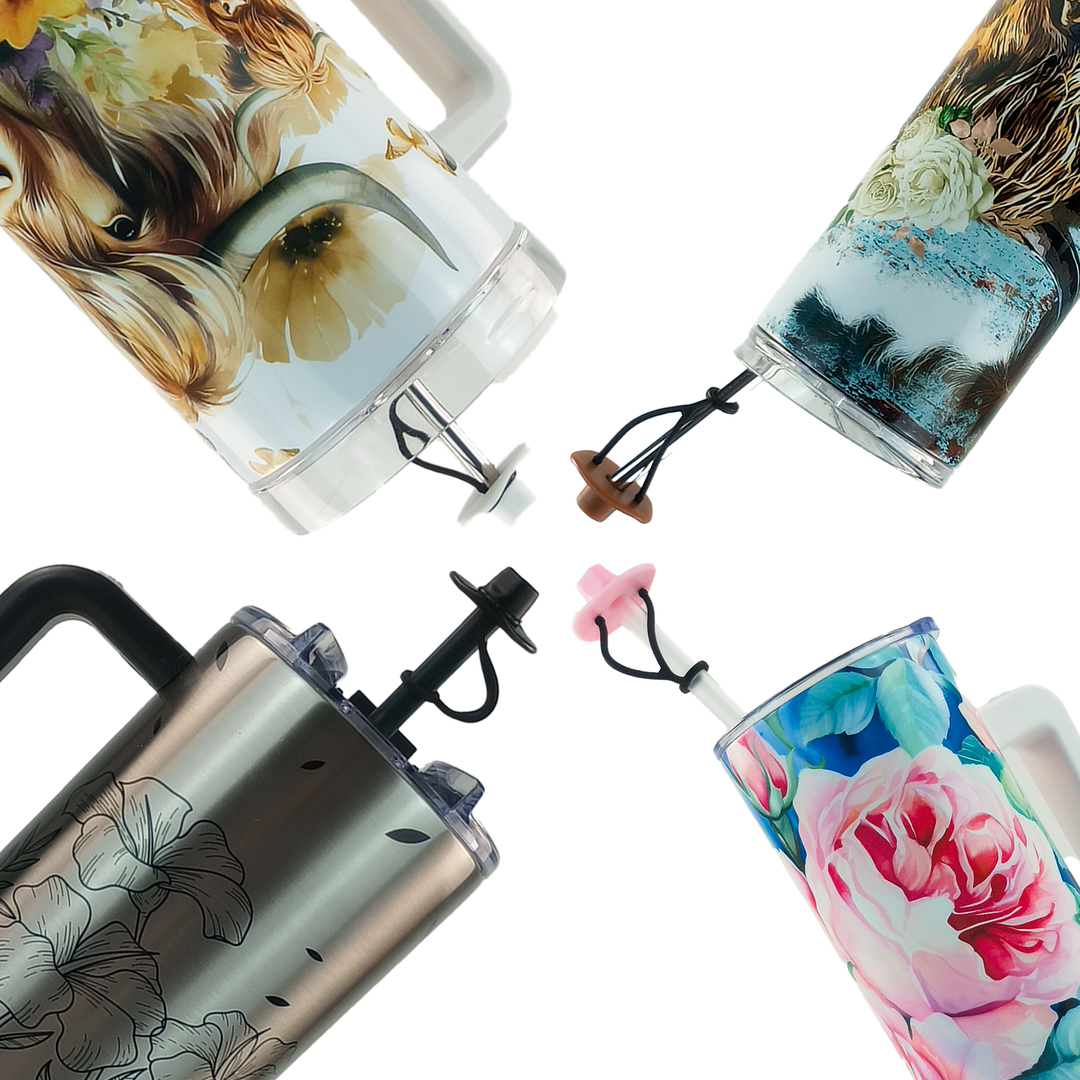 SILICONE STRAW TOPPER - 12 PACK – The Stainless Depot