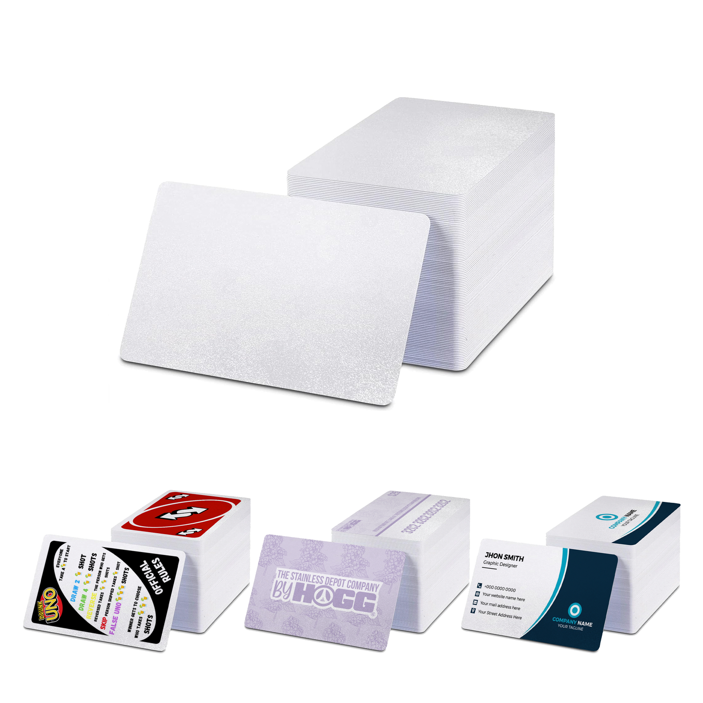 Sublimatable Business/Playing/Gift Cards (100 Pack) – The Stainless Depot