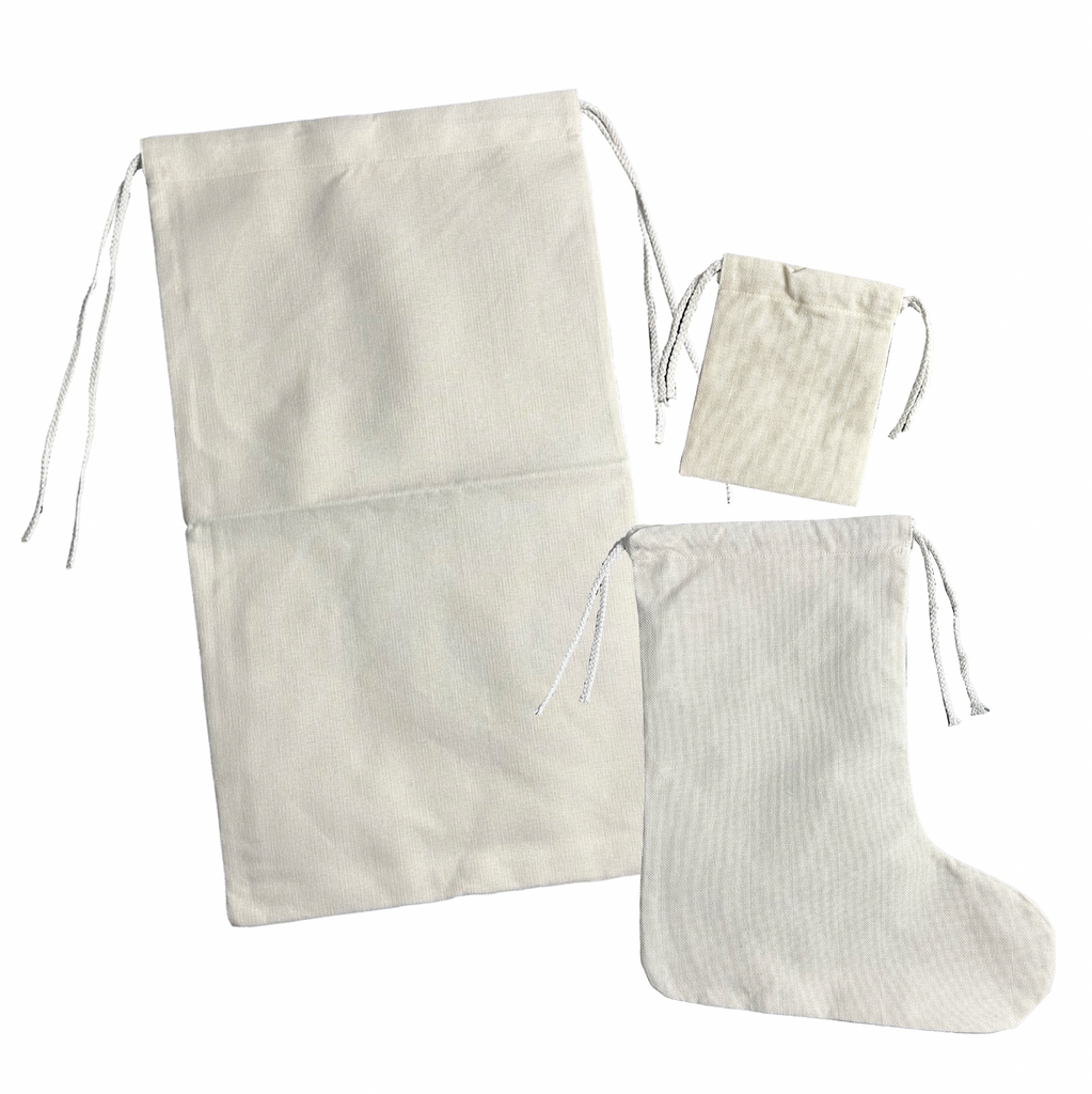 ***CLOSEOUT*** Sublimatable Blank Santa Bags, Christmas Gift Sacks W ...