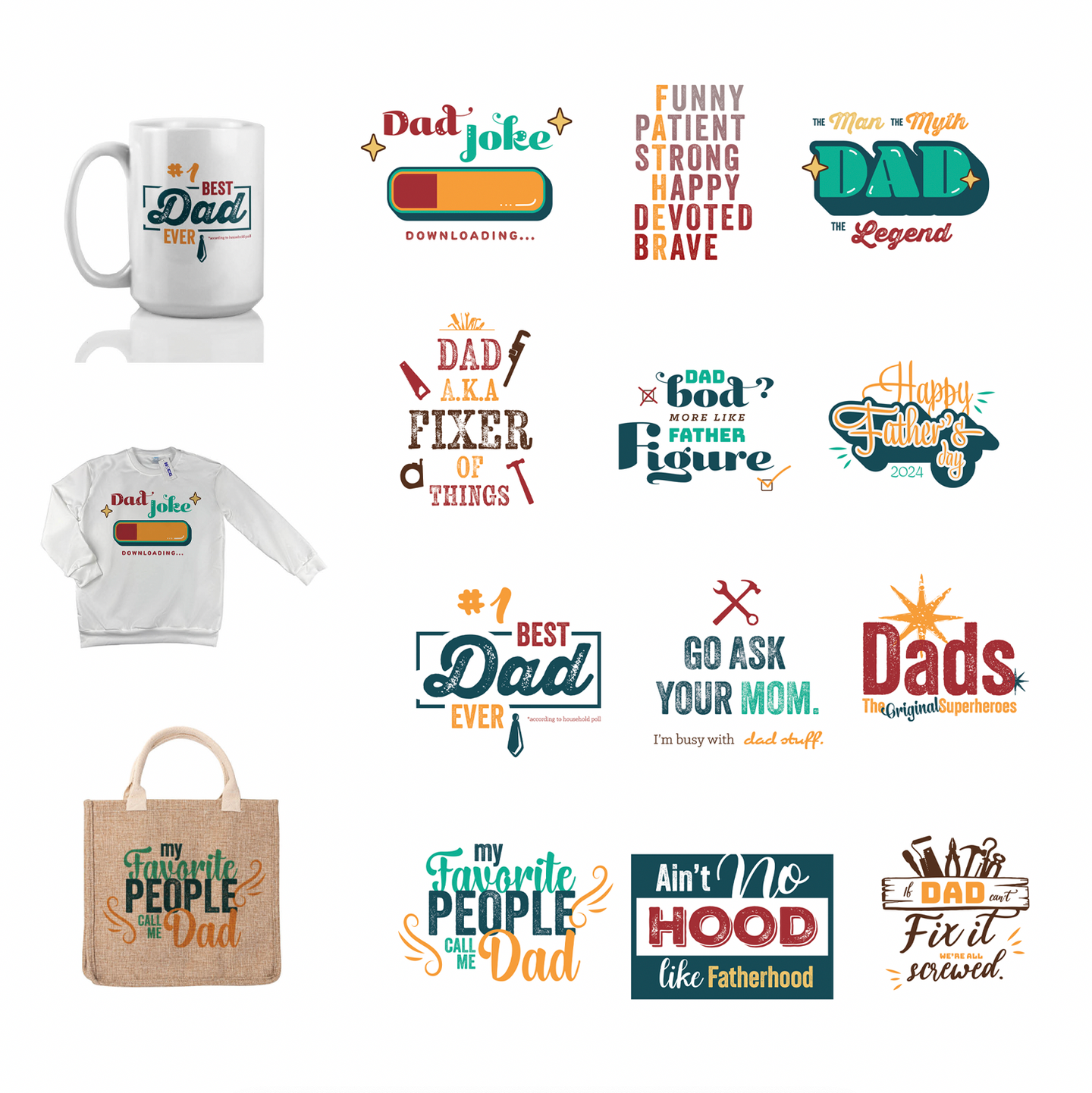 MULTI PRODUCT USE - DIGITAL SUBLIMATION DESIGNS - FATHER'S DAY – The ...