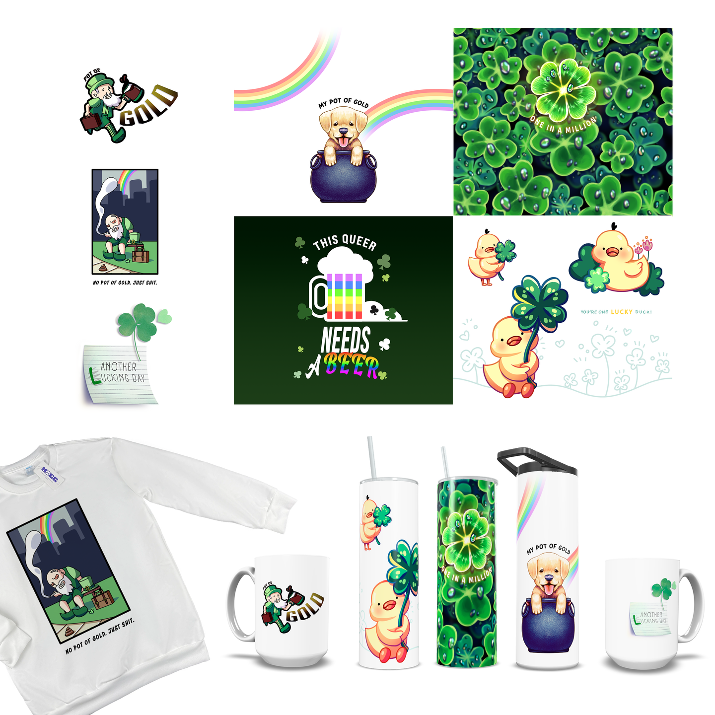 MULTI PRODUCT USE - DIGITAL SUBLIMATION DESIGNS - ST. PATRICK'S DAY ...