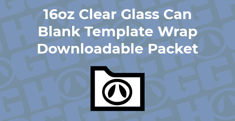 16oz Sublimatable Clear Glass Can Wrap Template – The Stainless Depot