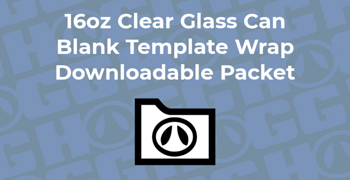16oz Sublimatable Clear Glass Can Wrap Template – The Stainless Depot