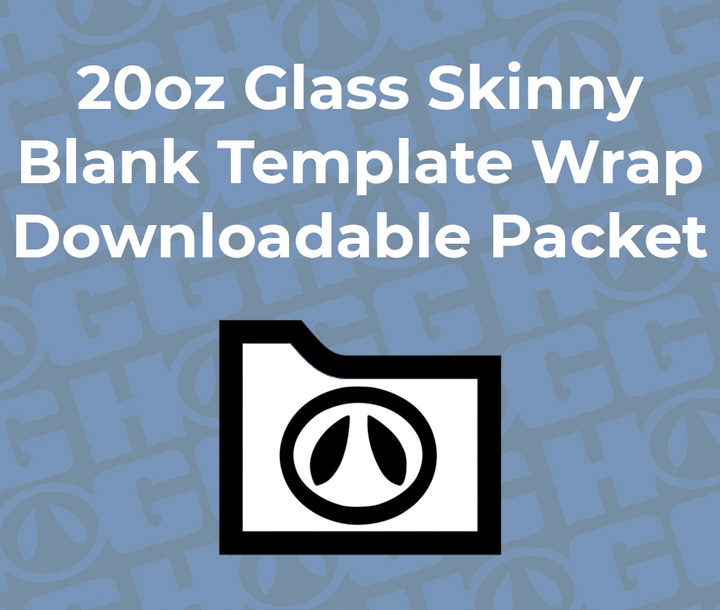 20oz Sublimatable Matte/Clear/Gradient Glass Skinny Wrap Template – The ...