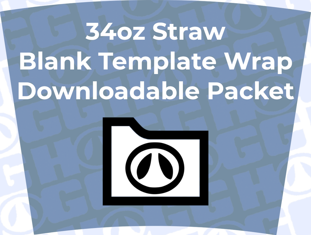 34oz Straw Wrap Template – The Stainless Depot