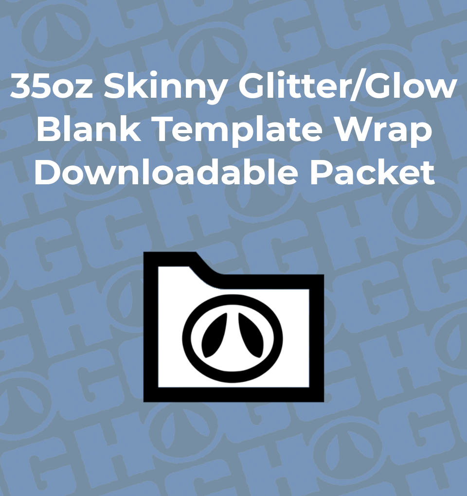 35oz Skinny Glow & Glitter Wrap Template – The Stainless Depot