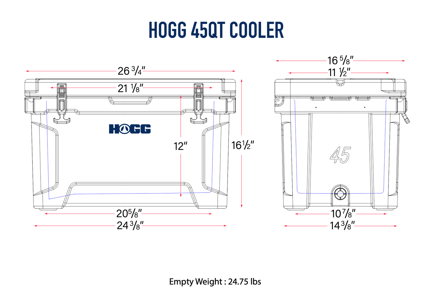 45qt Hogg Coolers – The Stainless Depot