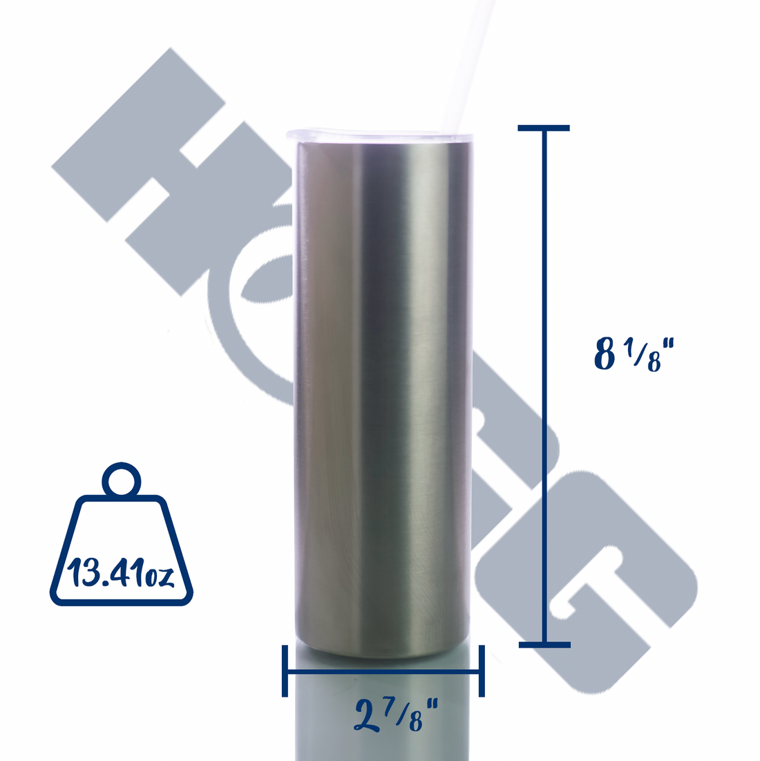 20oz Straight Skinny Tumbler W/ Sliding Lid & Straw – The Stainless Depot
