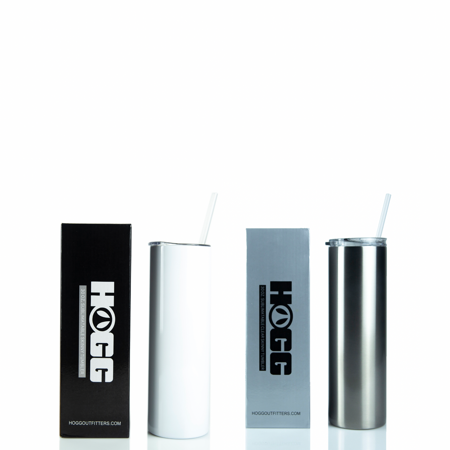 30oz Sublimatable Clear Skinny & Sublimatable Skinny Bundle (24 Units ...